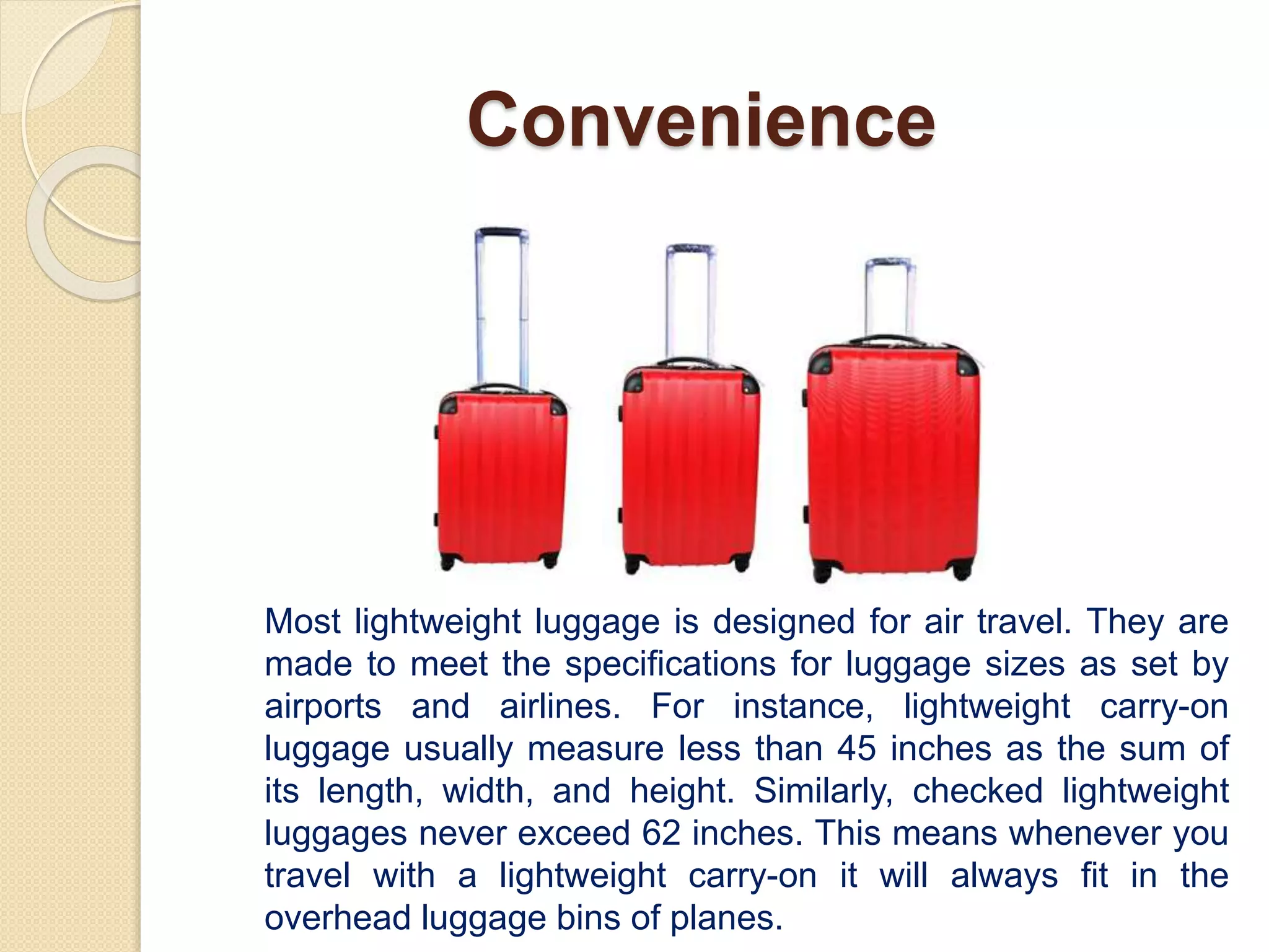 Benefits of Lightweight Travel Luggage | PPSX