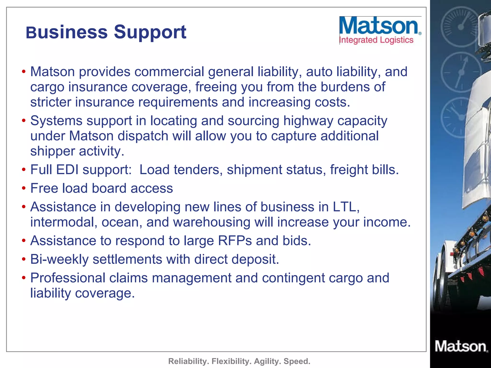 Benefits Of Matson Agency | PPT