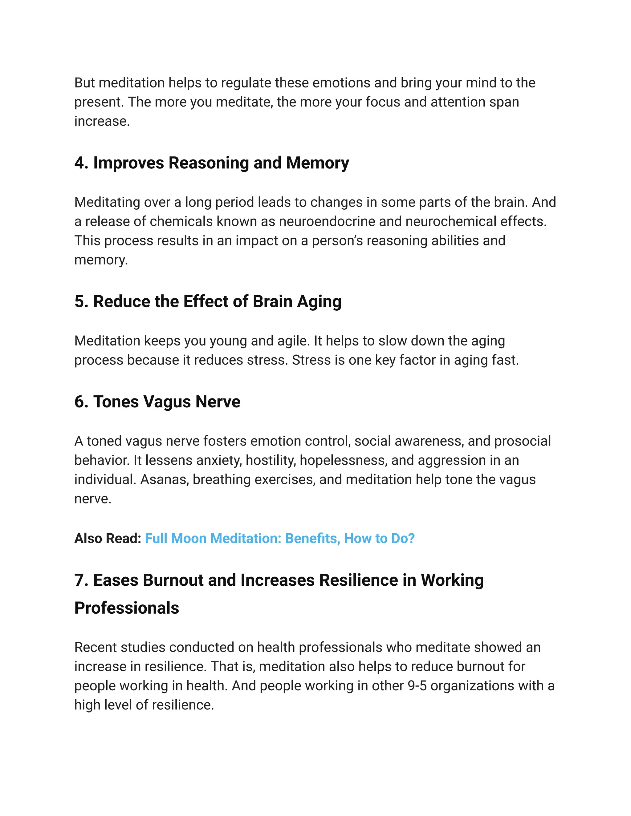 Benefits of Meditation (Meditation Advantages on Health) | PDF