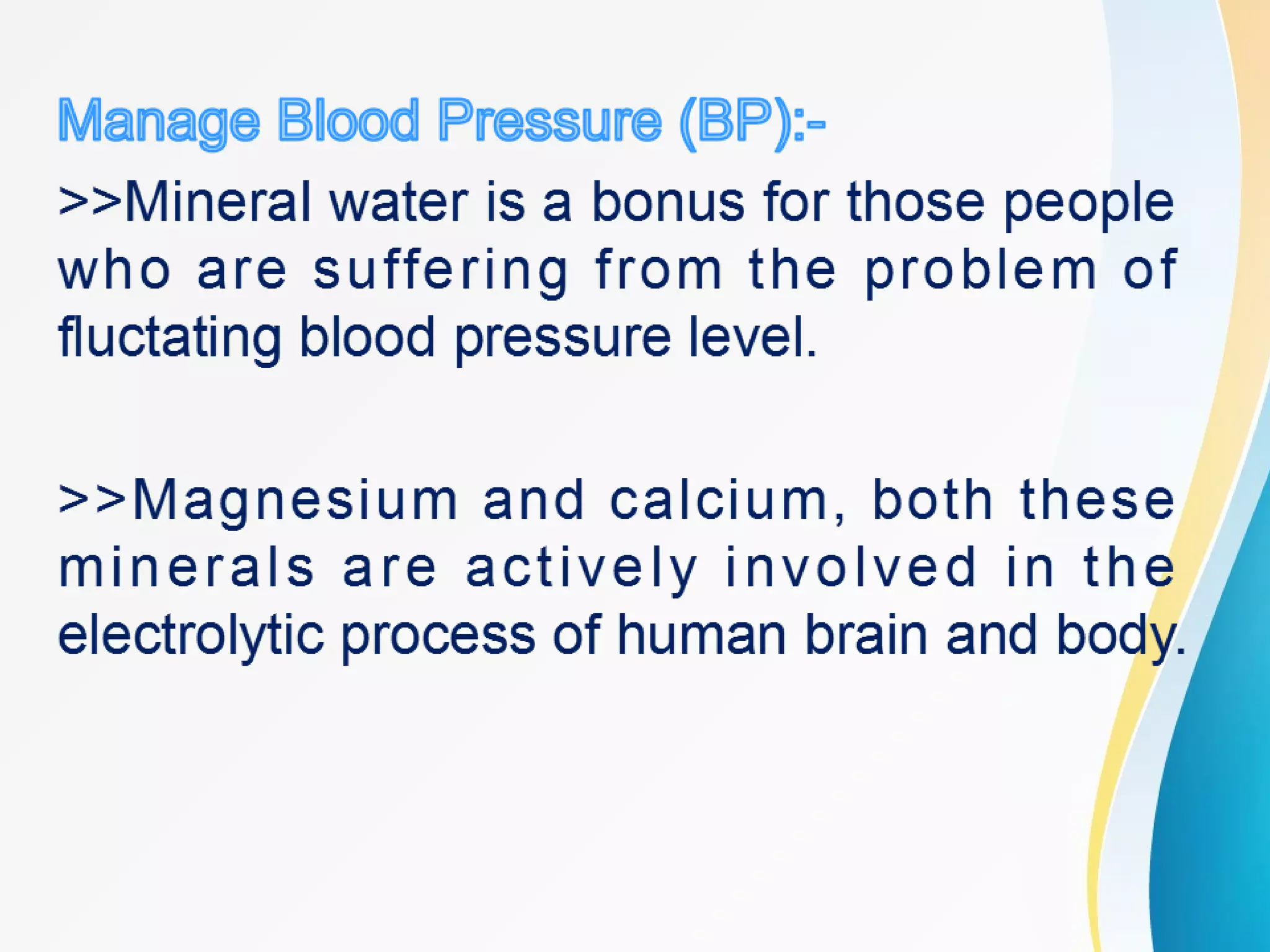 Health Benefits of Mineral Water | PPTX