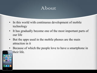 Benefits of Mobile Apps: How it is Making Our Life Easier | PDF