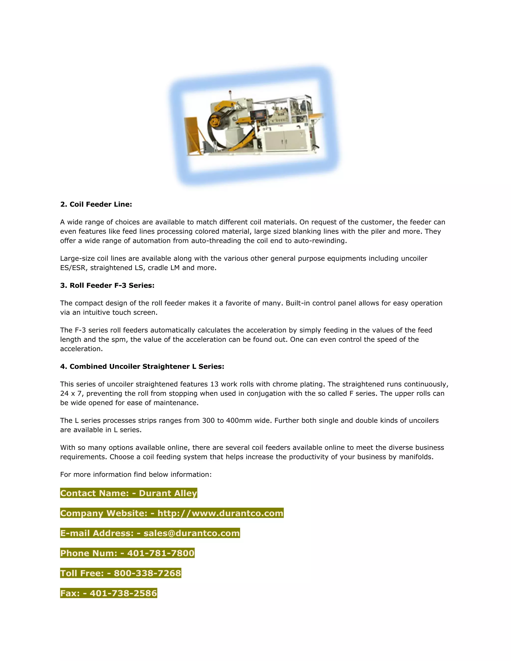 Benefits of Most Widely Used Coil Feeding Systems | PDF