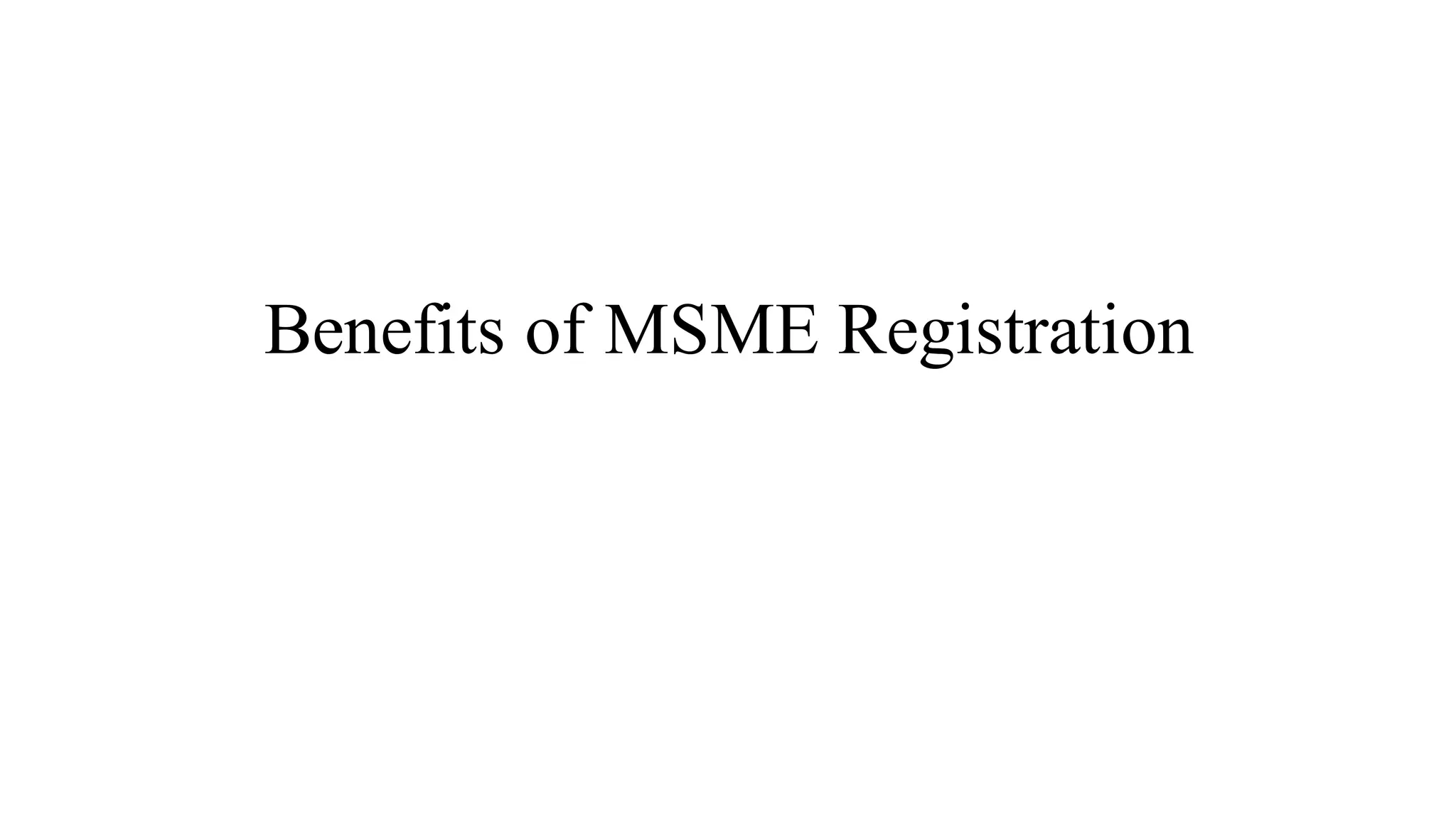Benefits of msme | DOCX