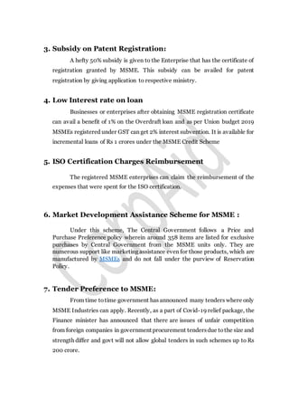 Benefits of msme | DOCX