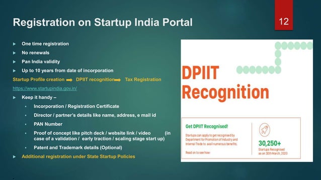 Talk @NSRCEL - Benefits of MSME & DPIIT registration for startups | PPSX