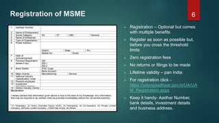 Talk @NSRCEL - Benefits of MSME & DPIIT registration for startups | PPSX