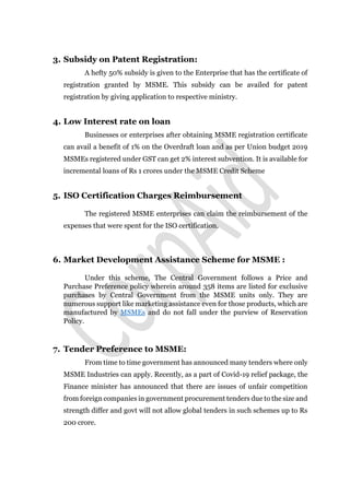 Benefits of msme | PDF