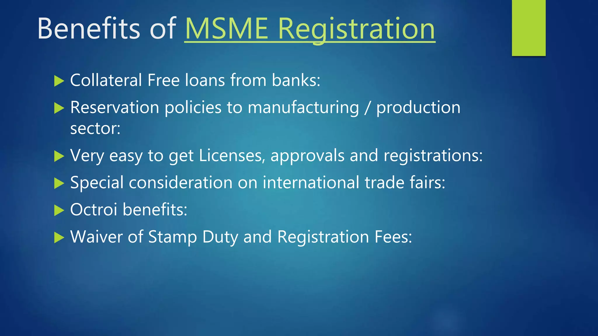 Benefits of msme | PPT