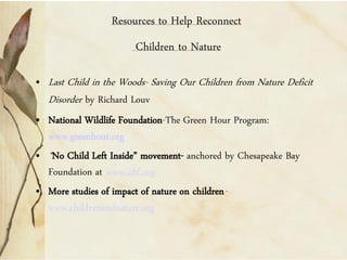 Benefits of Nature for Children | PDF