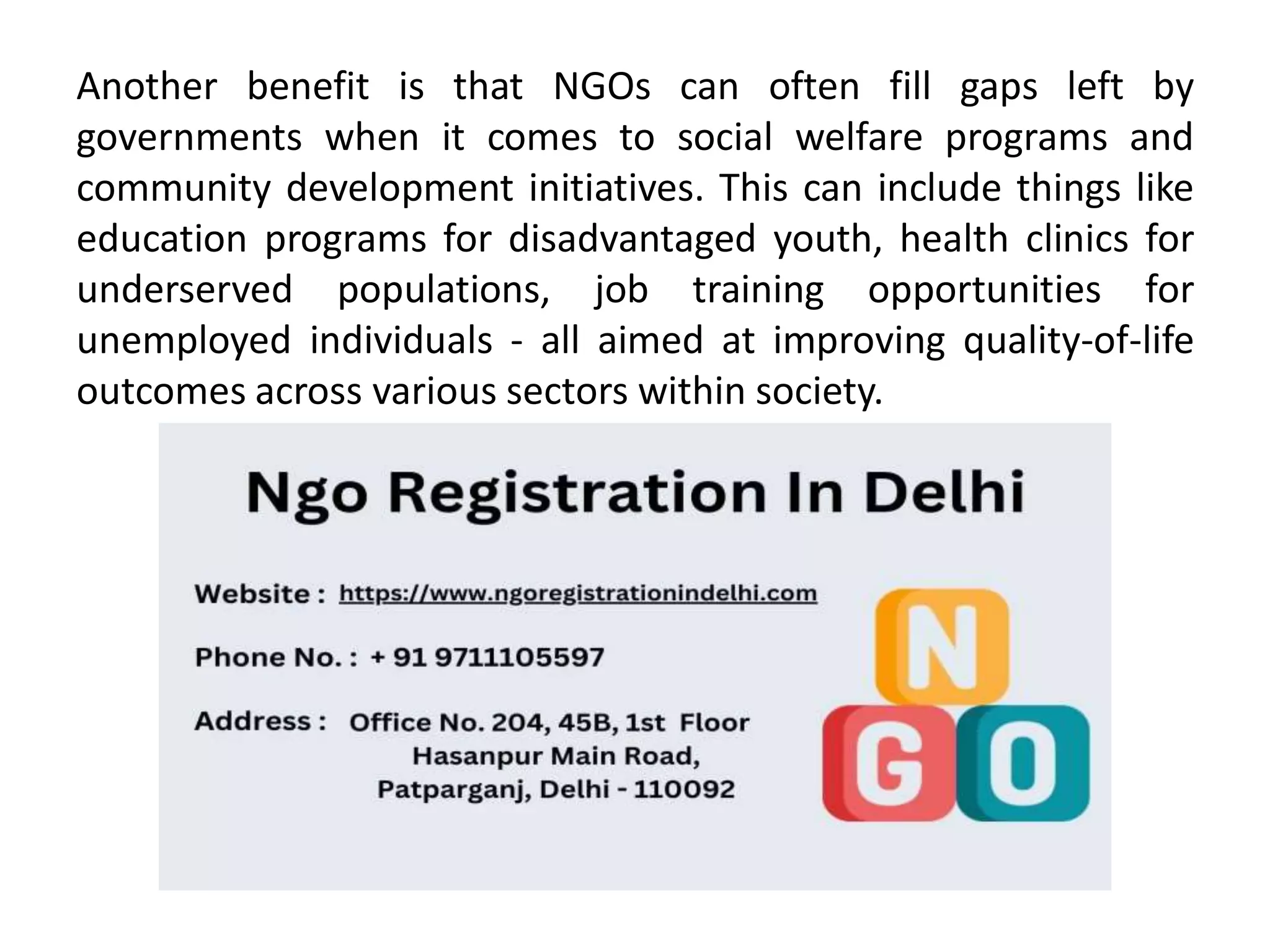 Benefits of NGOS | PDF