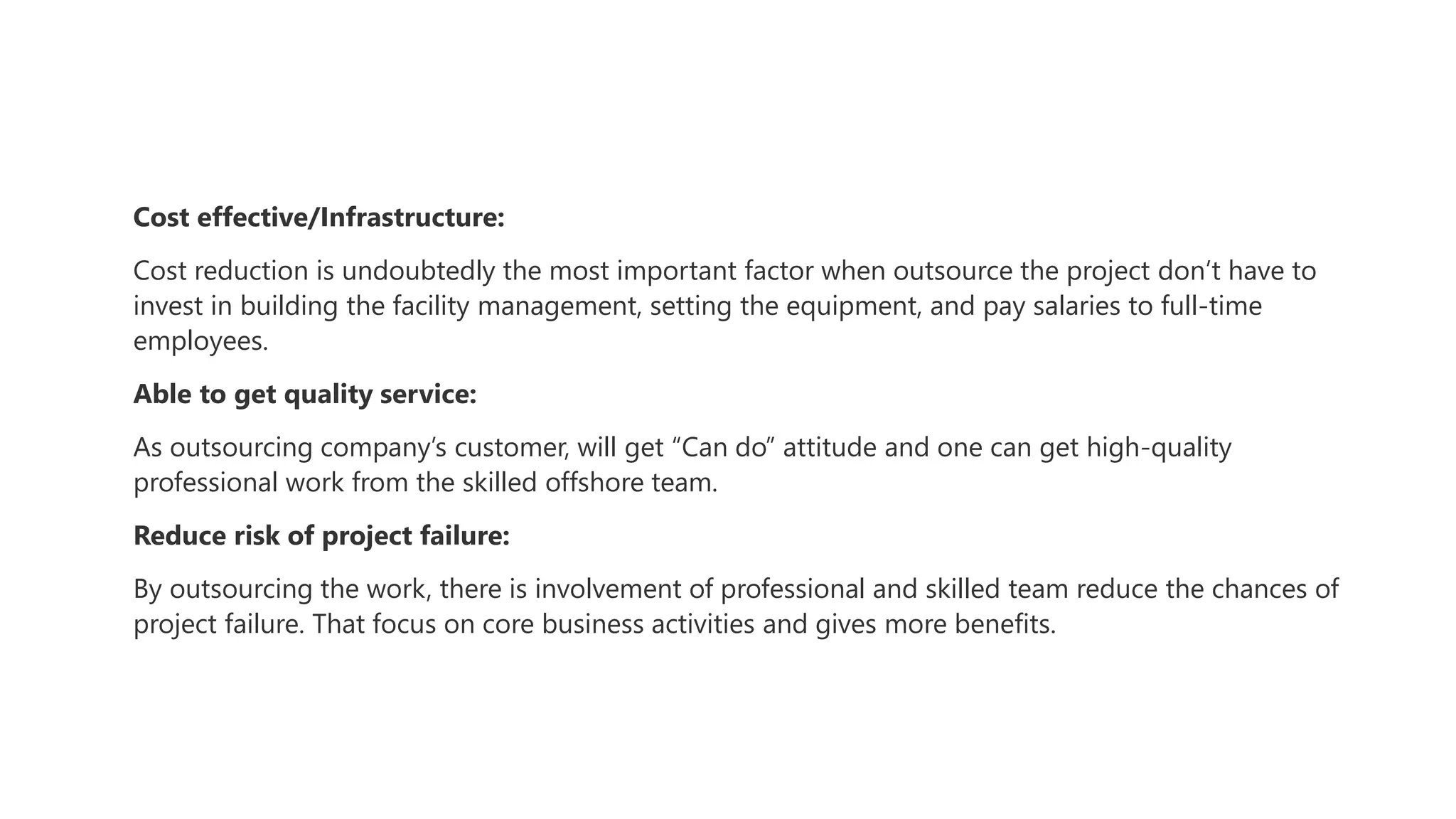 Benefits of offshore | PPTX