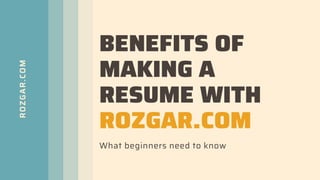 Benefits Of Online Resume Maker | PDF