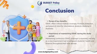 Benefits of OSHC (Overseas Student Health Cover) for International ...