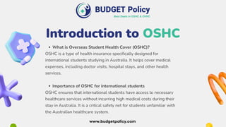 Benefits of OSHC (Overseas Student Health Cover) for International ...