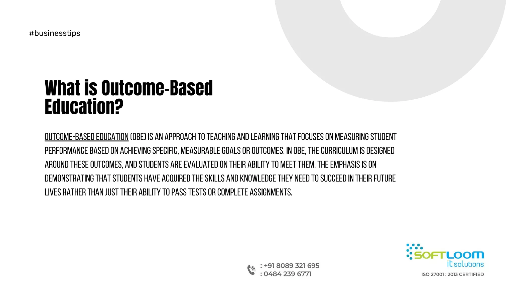 Benefits of Outcome-Based Education (OBE) | Softloom | PDF