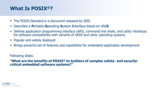 The Benefits of POSIX | PPTX