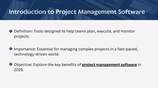 Benefits of Project Management Software in 2025 | PDF