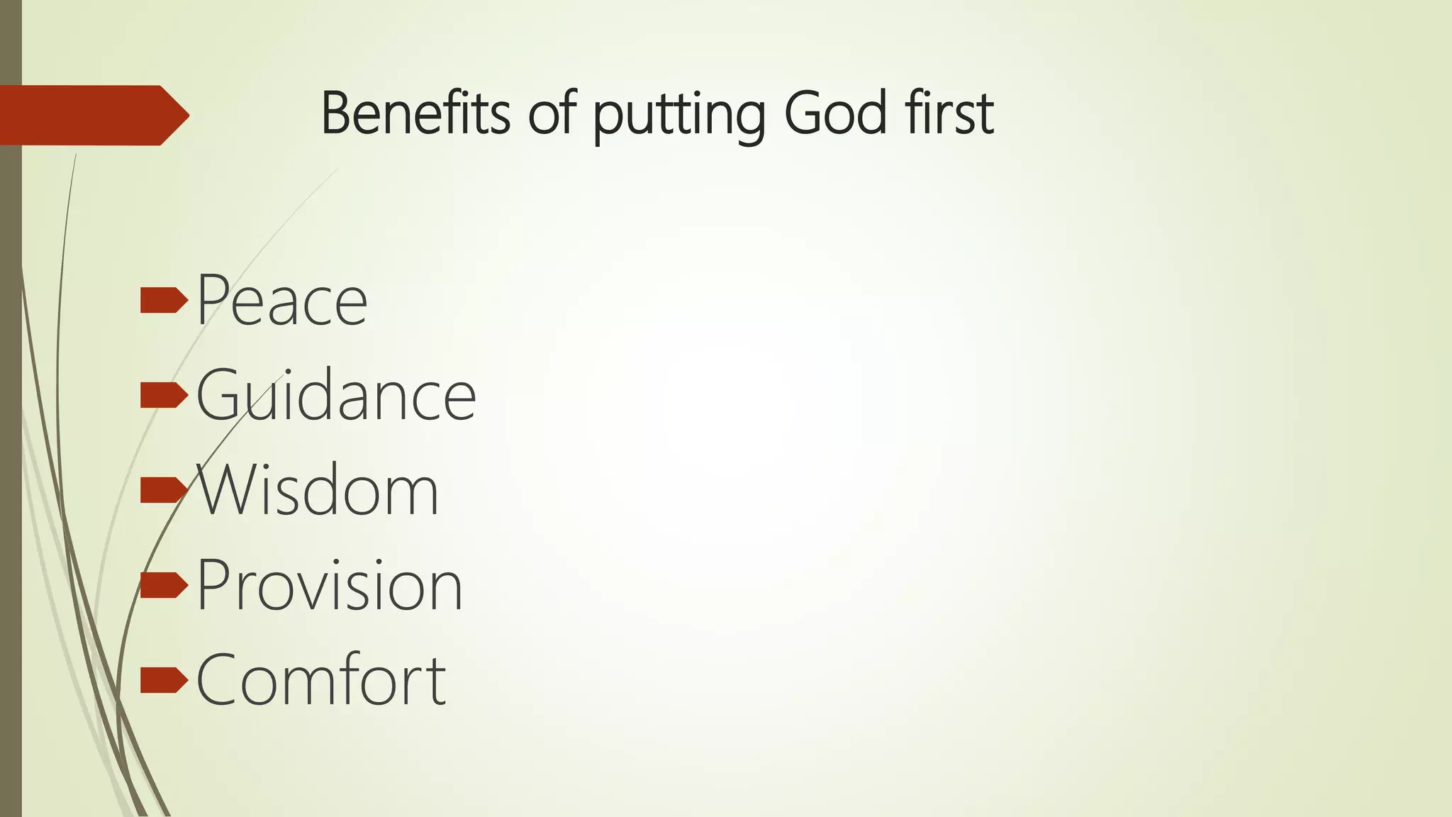 Benefits of putting god first | PPTX