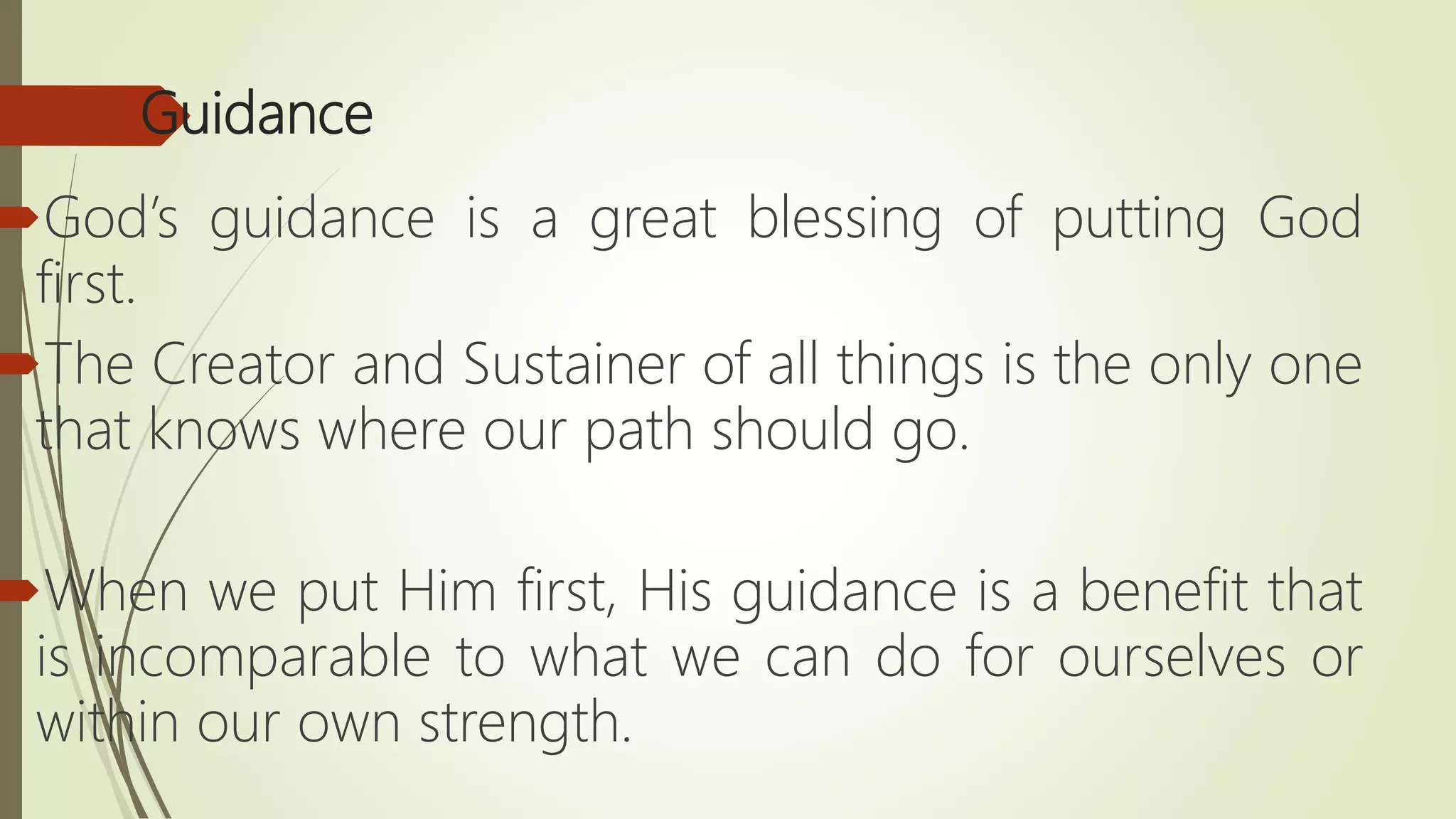 Benefits of putting god first | PPTX