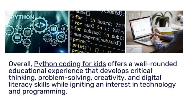 Benefits of Python Coding for kids | PDF | Programming Languages | Computing