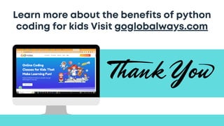 Benefits of Python Coding for kids | PDF | Programming Languages | Computing