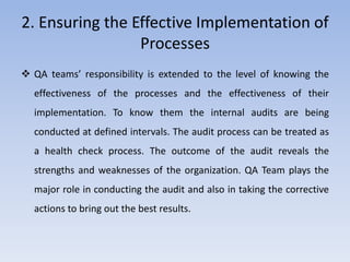 Benefits of Quality Assurance Team | PDF