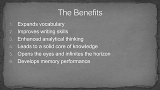Benefits of reading | PPTX