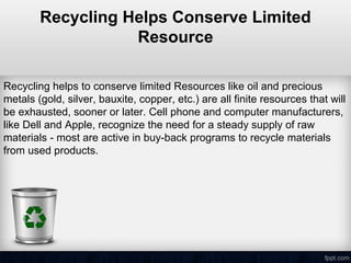 Benefits of recycling | PPT