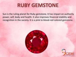 Benefits Of Ruby Gemstone | PPT