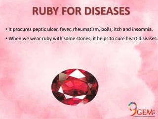 Benefits Of Ruby Gemstone | PPT