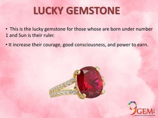 Benefits Of Ruby Gemstone | PPT