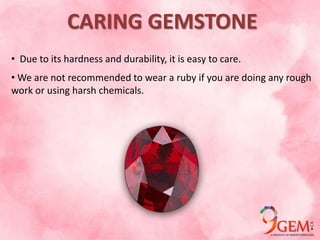 Benefits Of Ruby Gemstone | PPT