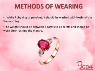 Benefits Of Ruby Gemstone | PPT