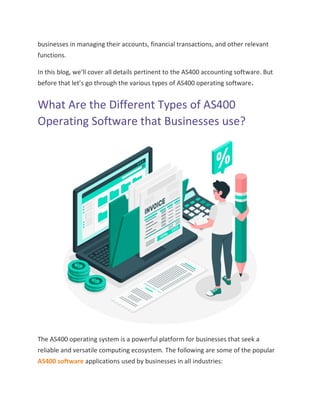 Benefits of Running Accounting Software on AS400 Operating System | PDF