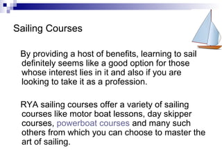 Benefits of Sailing As Recreational Therapy | PPT