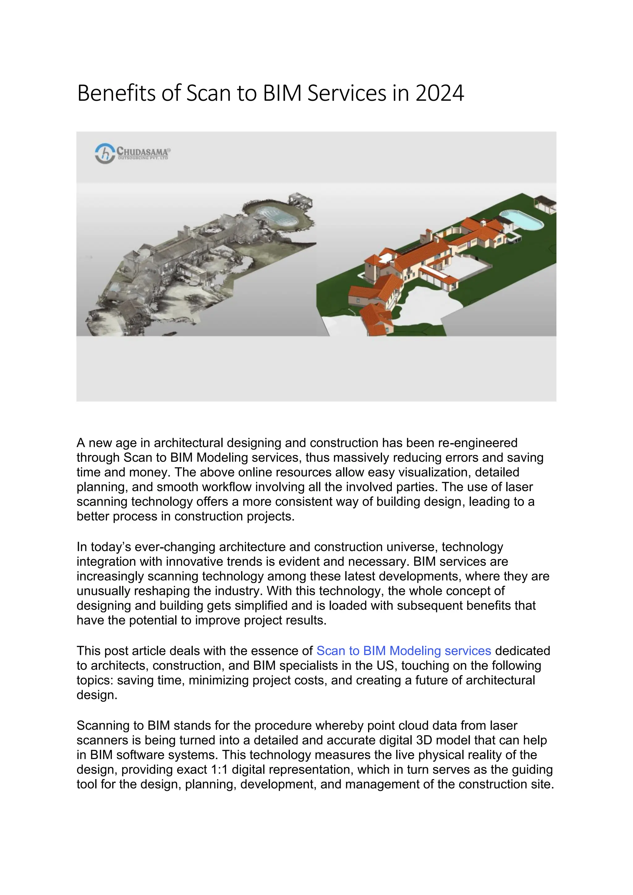 Benefits of Scan to BIM Services in 2024 | PDF