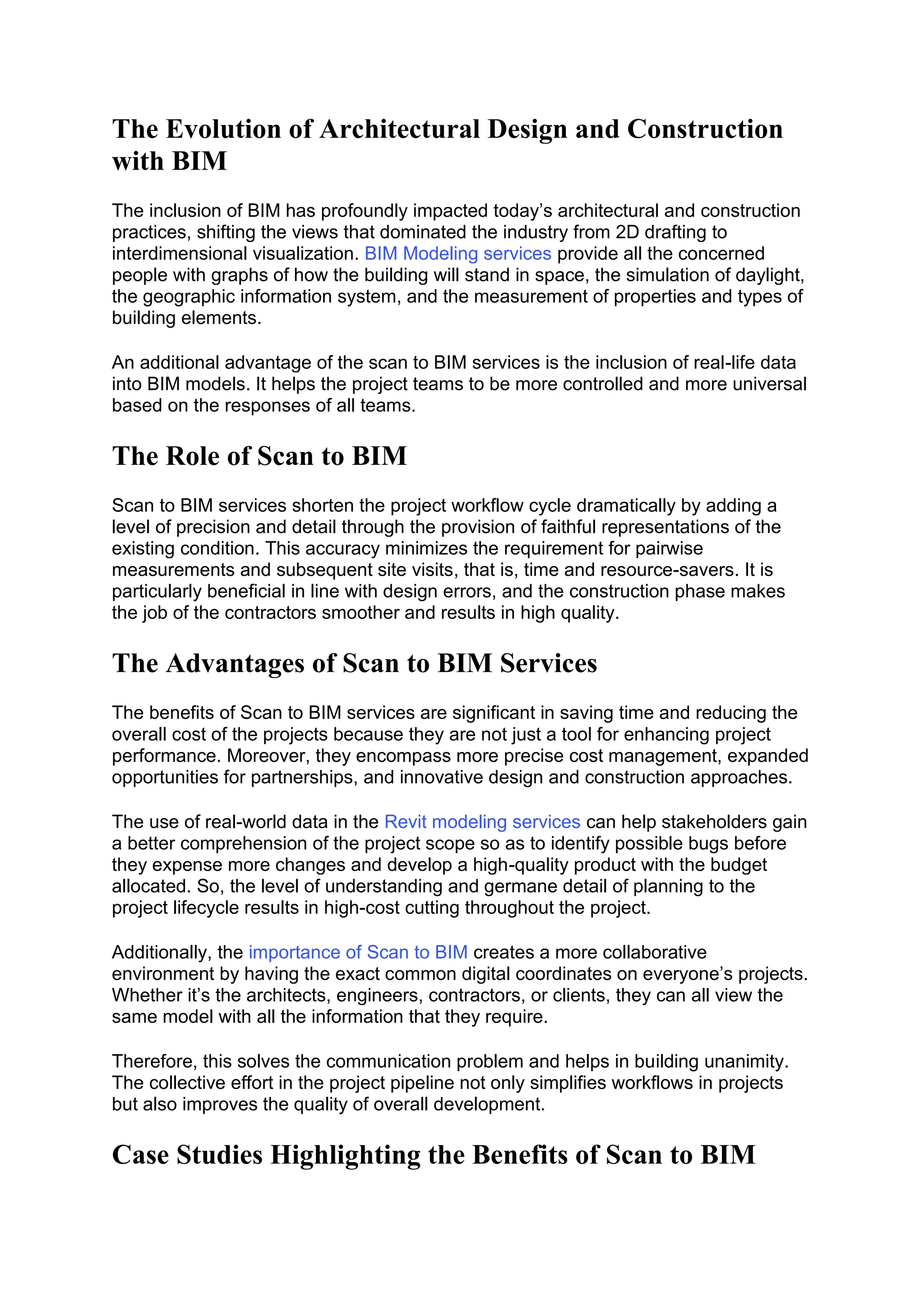 Benefits of Scan to BIM Services in 2024 | PDF