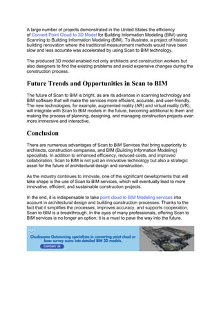 Benefits of Scan to BIM Services in 2024 | PDF