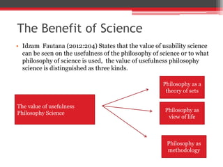 Benefits of science | PPTX
