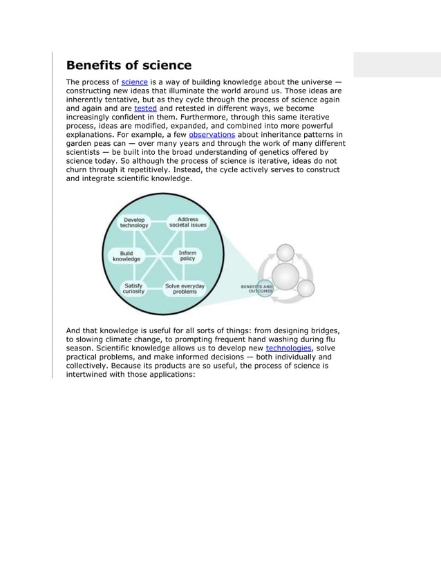 Benefits of science | PDF