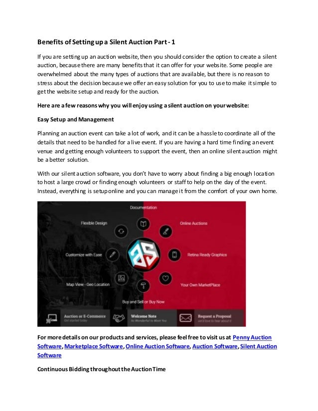 Benefits of setting up a silent auction part 1