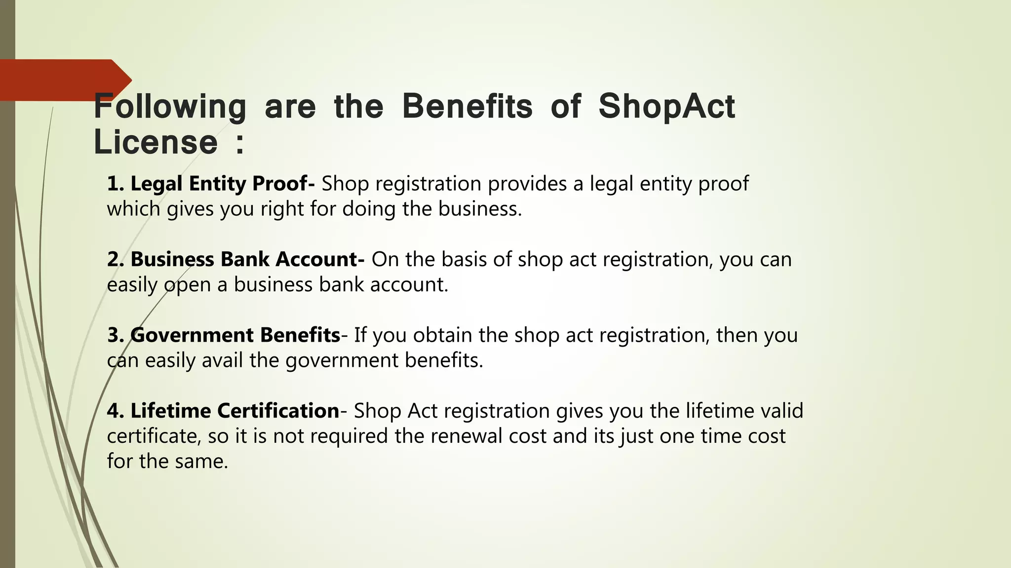 Benefits of shop act | PPT