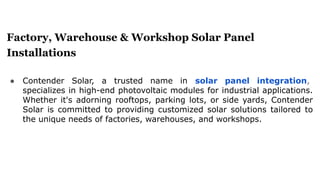 Solar Panels for Factories, Warehouses, and Industries | PDF