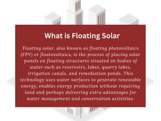 Benefits of Floating Solar power plants.pdf