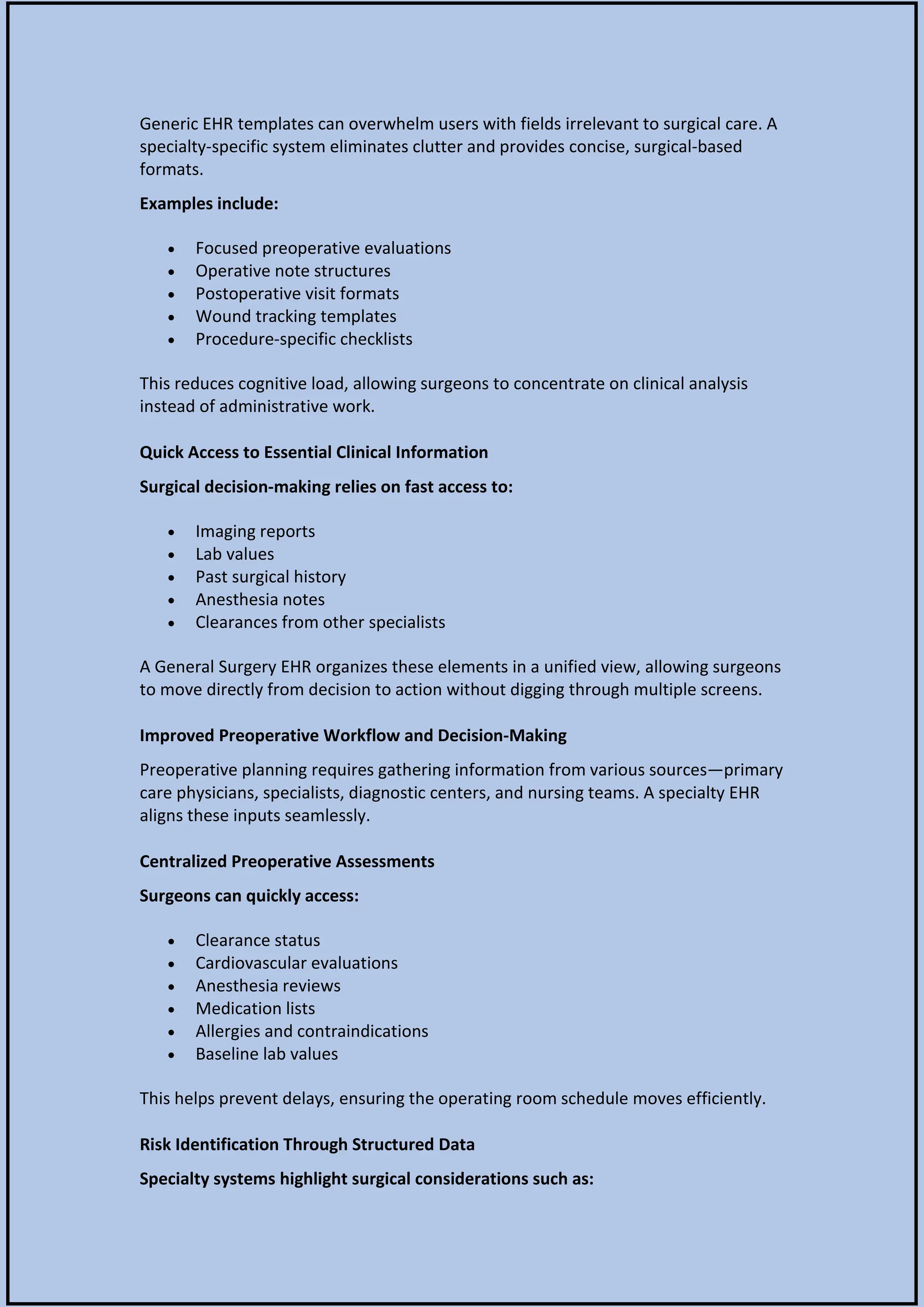 Benefits of Specialty-Specific EHR for General Surgeons | PDF