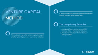 Benefits of startup valuation and Important methods | PPT