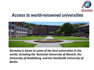 Germany: A Land of Innovation and Excellence in Education | PPTX