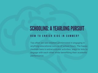 Benefits of Summer Learning Programs | PDF