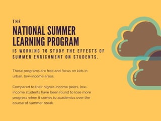 Benefits of Summer Learning Programs | PDF