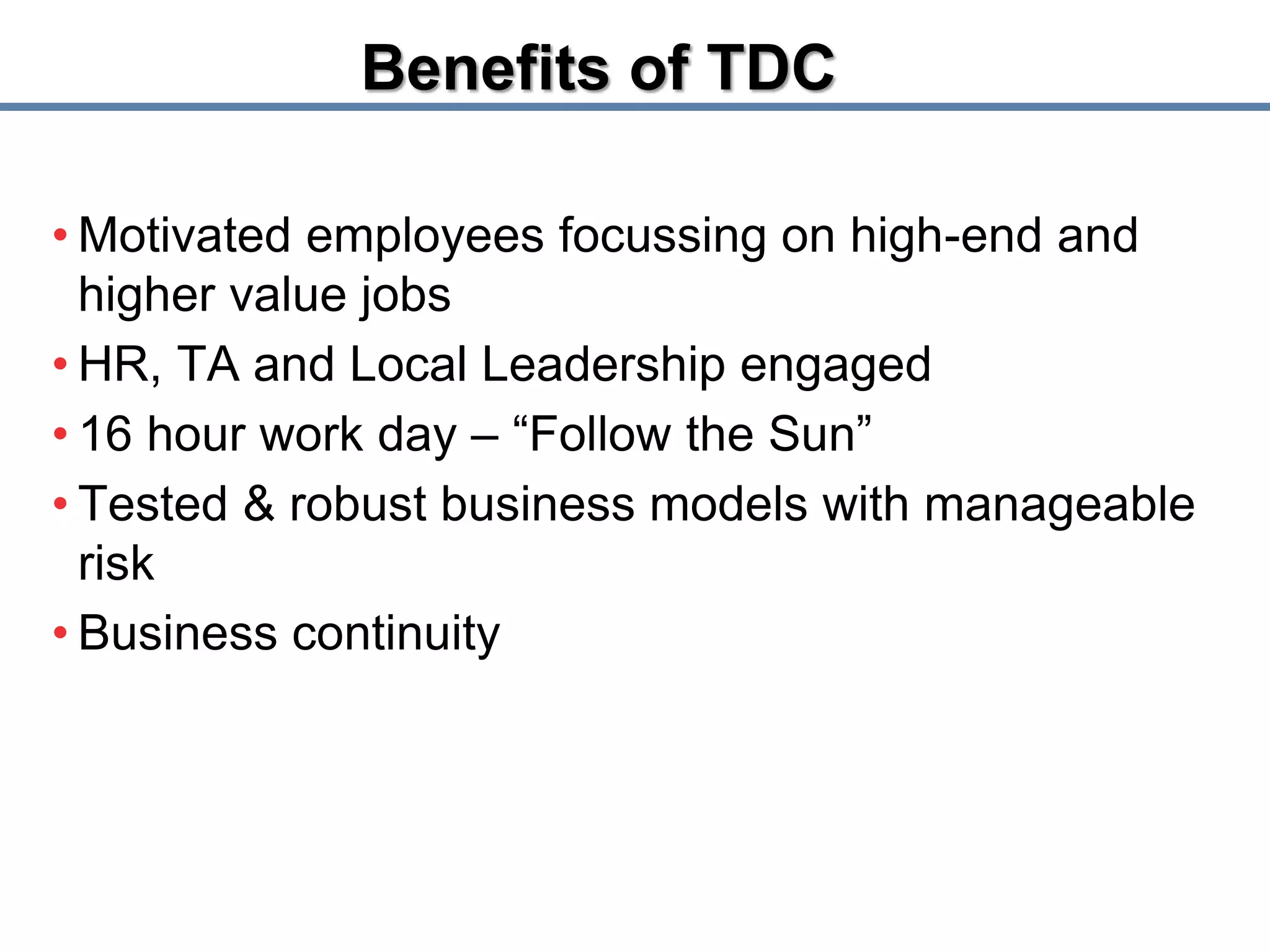 Benefits of the TDC | PPTX